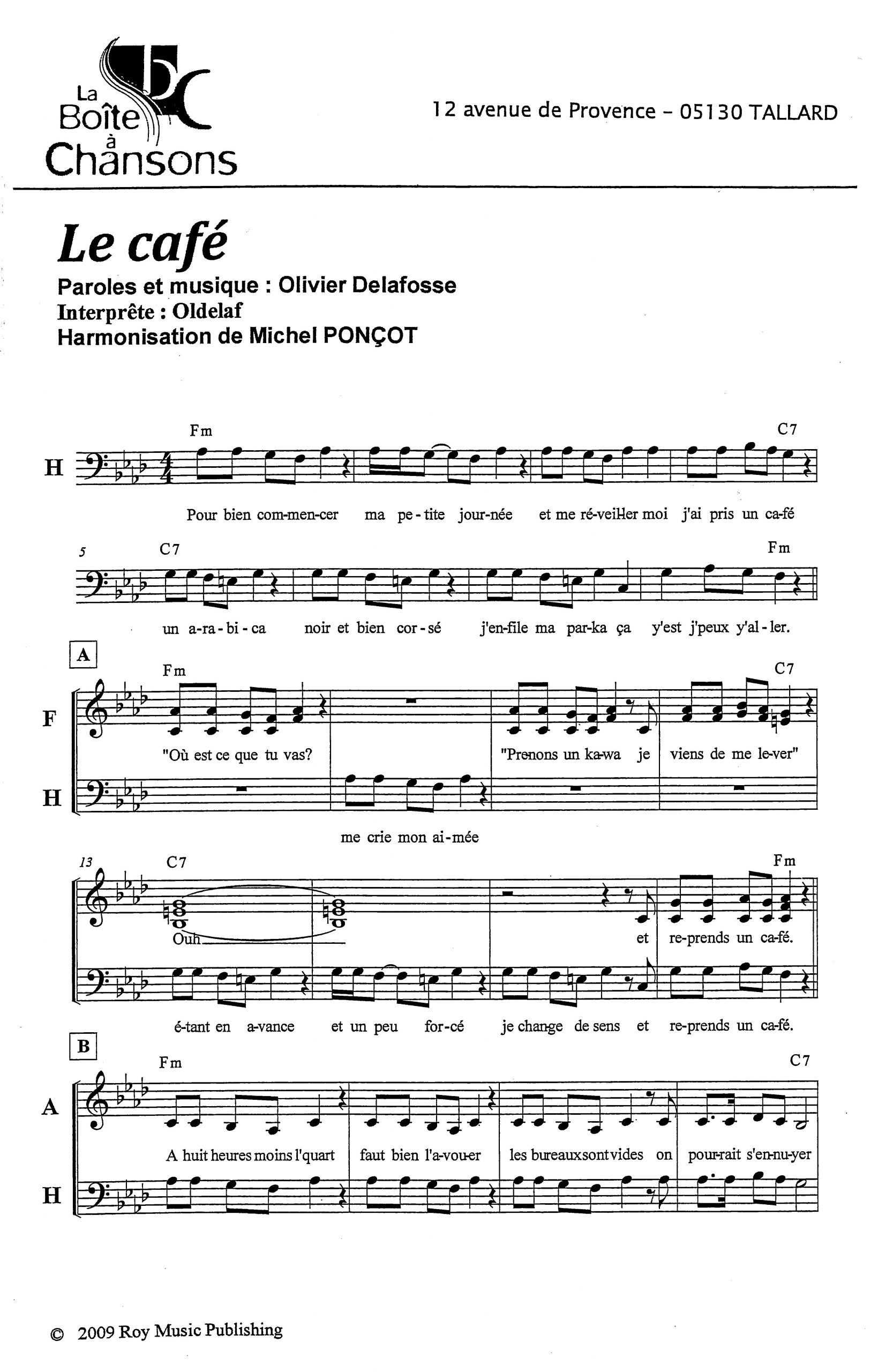 CAFE (LE) - La Boîte à Chansons