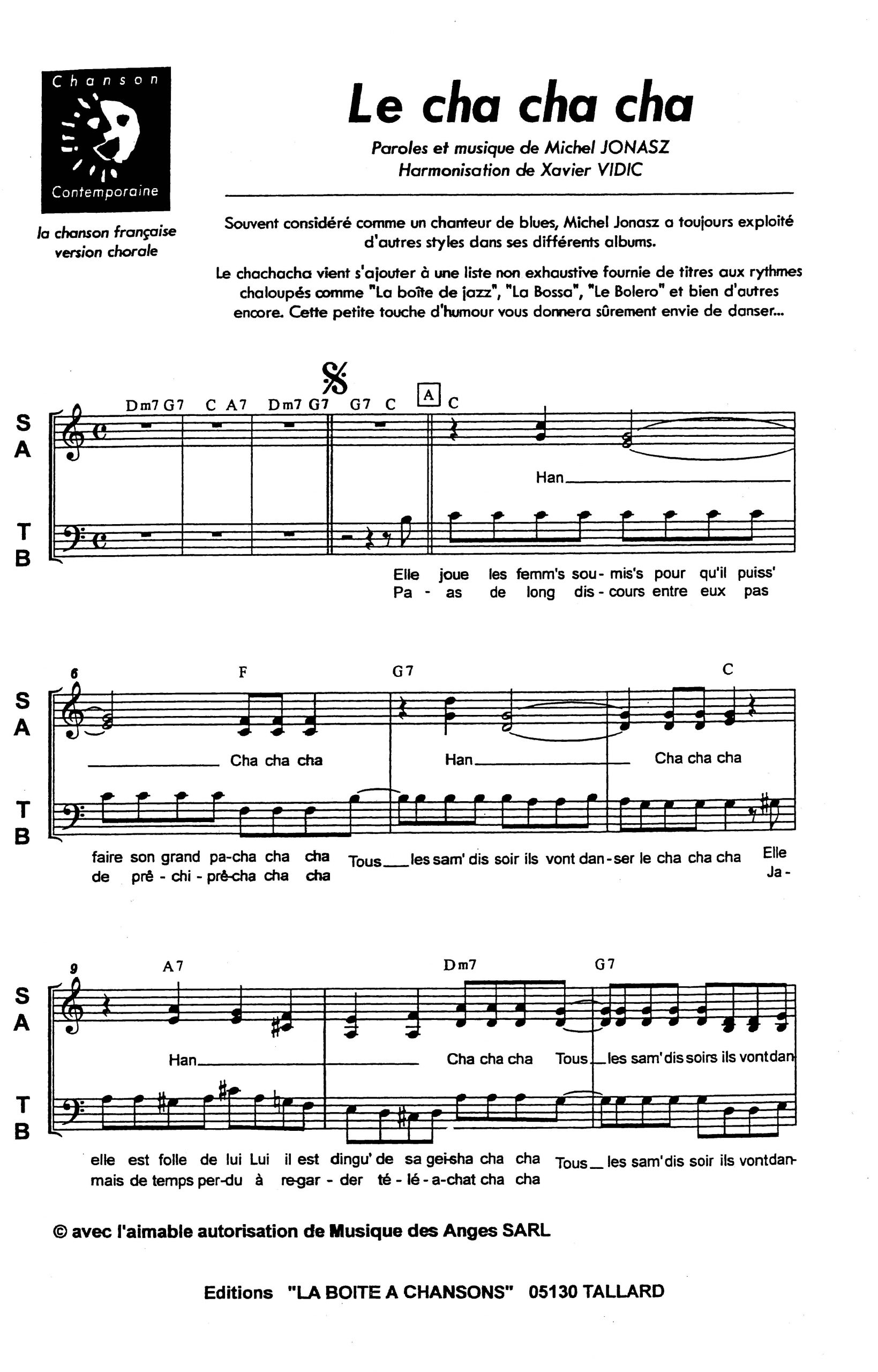 CHA CHA CHA (LE) - La Boîte à Chansons