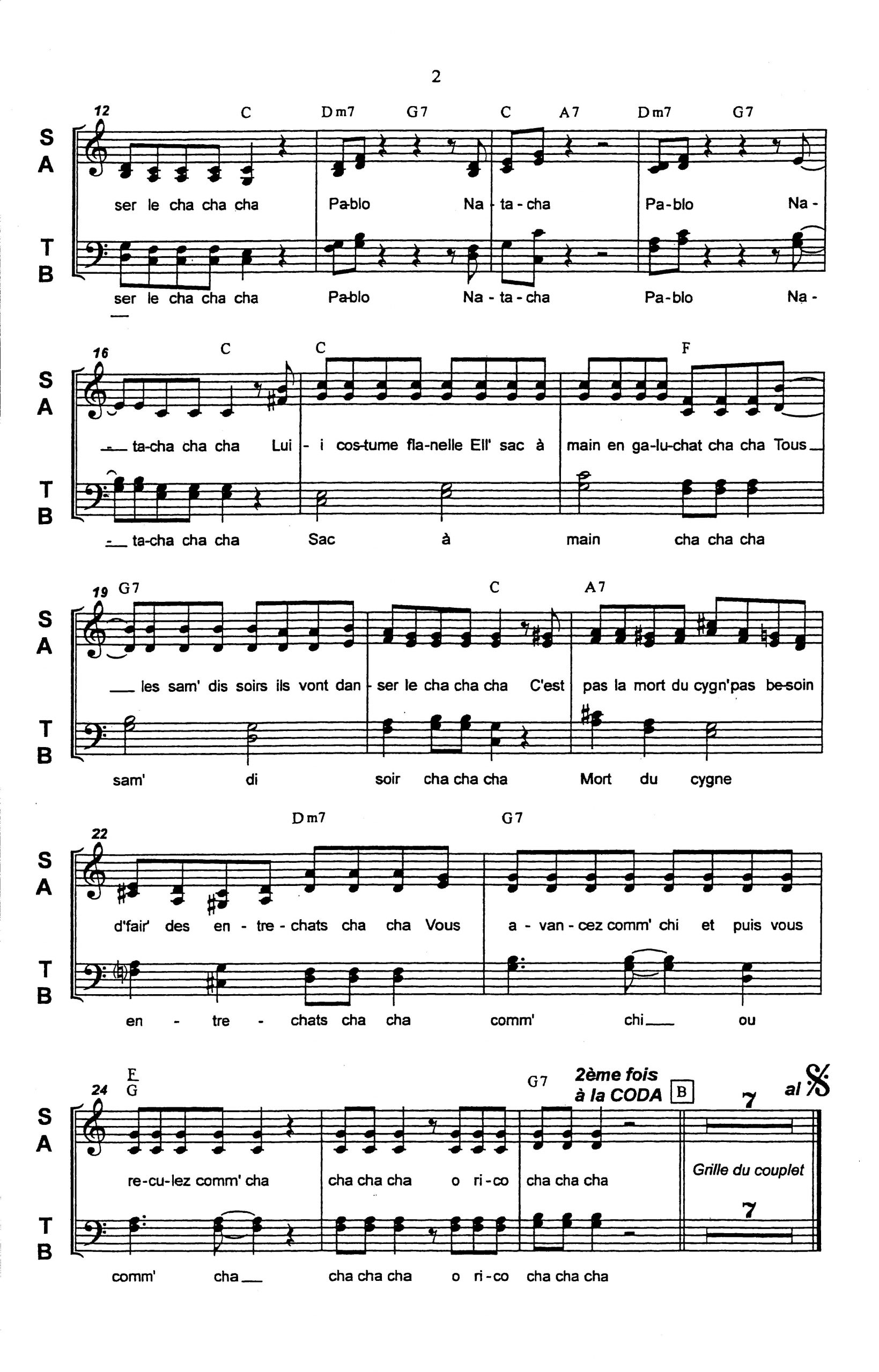 CHA CHA CHA (LE) - La Boîte à Chansons