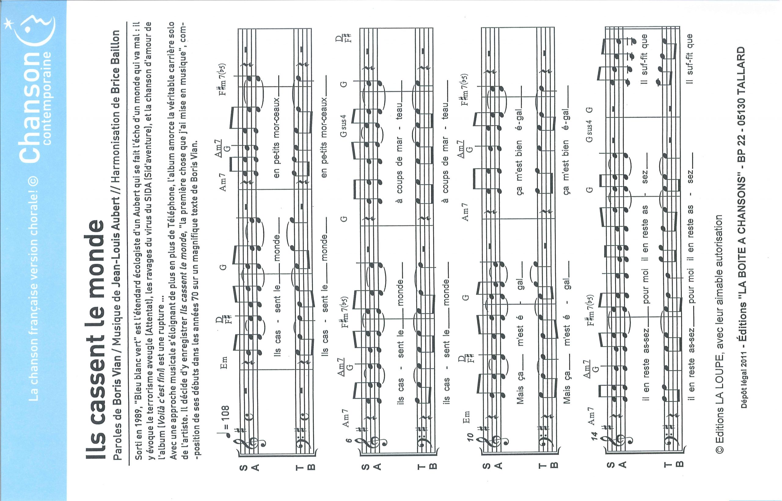 ILS CASSENT LE MONDE - La Boîte à Chansons
